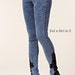 New Vocal Apparel Womens Blue Embellished Crochet Lace Contrast ...