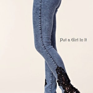 New Vocal Apparel Womens Blue Embellished Crochet Lace Contrast ...