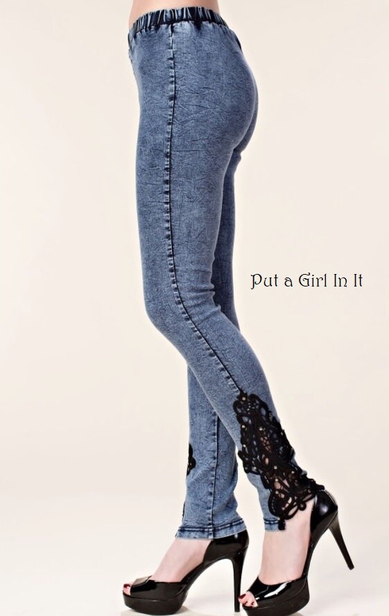 New Vocal Apparel Womens Blue Embellished Crochet Lace Contrast ...