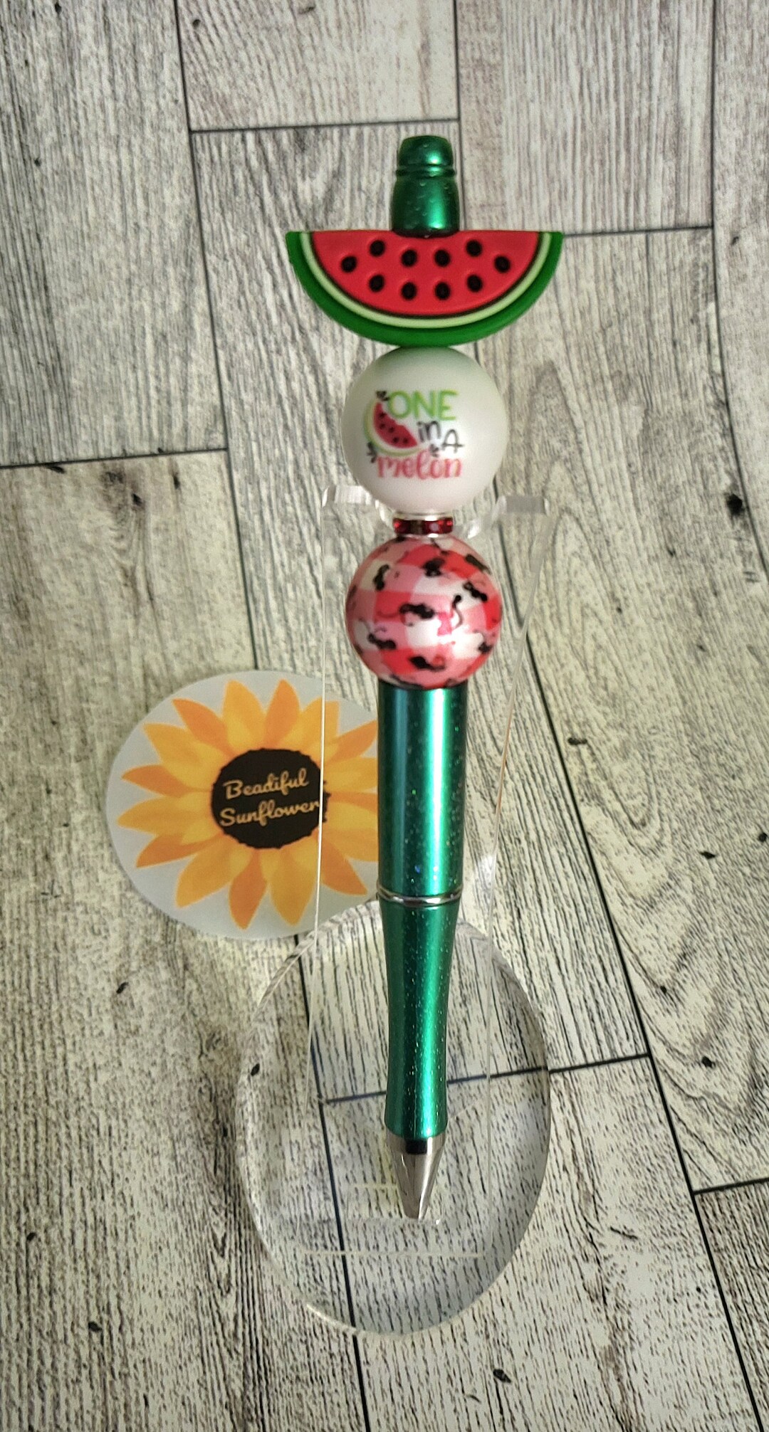 Watermelon Pen, Beaded Pen, Bubblegum Bead Pen, Pens, Birthday Gift ...