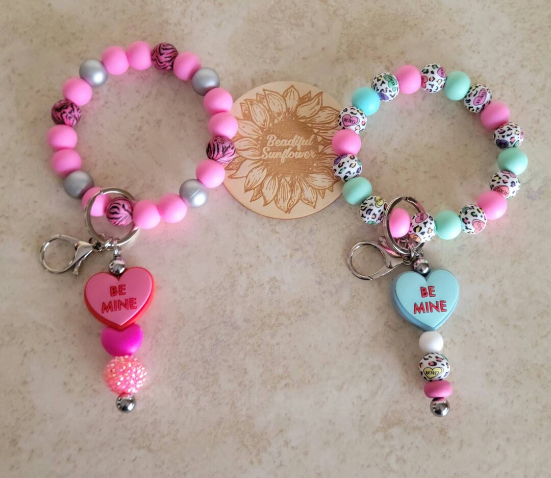 Valentine Keychain Wristlet, Valentine's Day Gift, Gift for Her ...