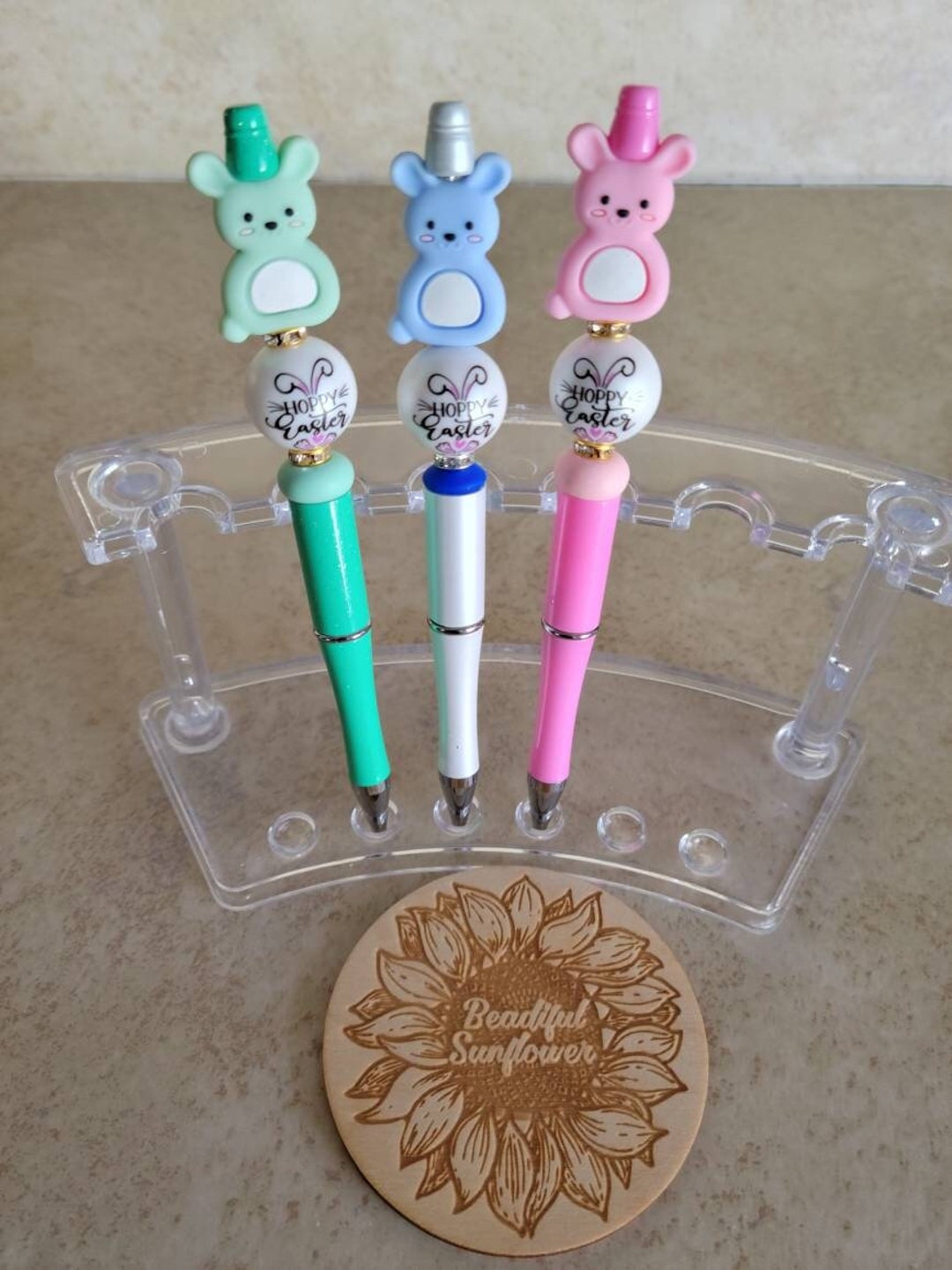 Easter Bunny Pen, Beaded Pens, Bunny Beads, Bunny Ears, Bunny Gifts ...