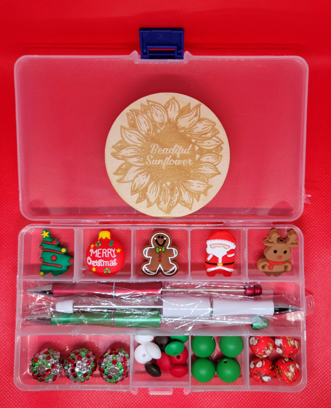 Christmas DIY Bead Kit, Beaded Pen Kits, Holiday Kit, Beaded Pens, Bead ...