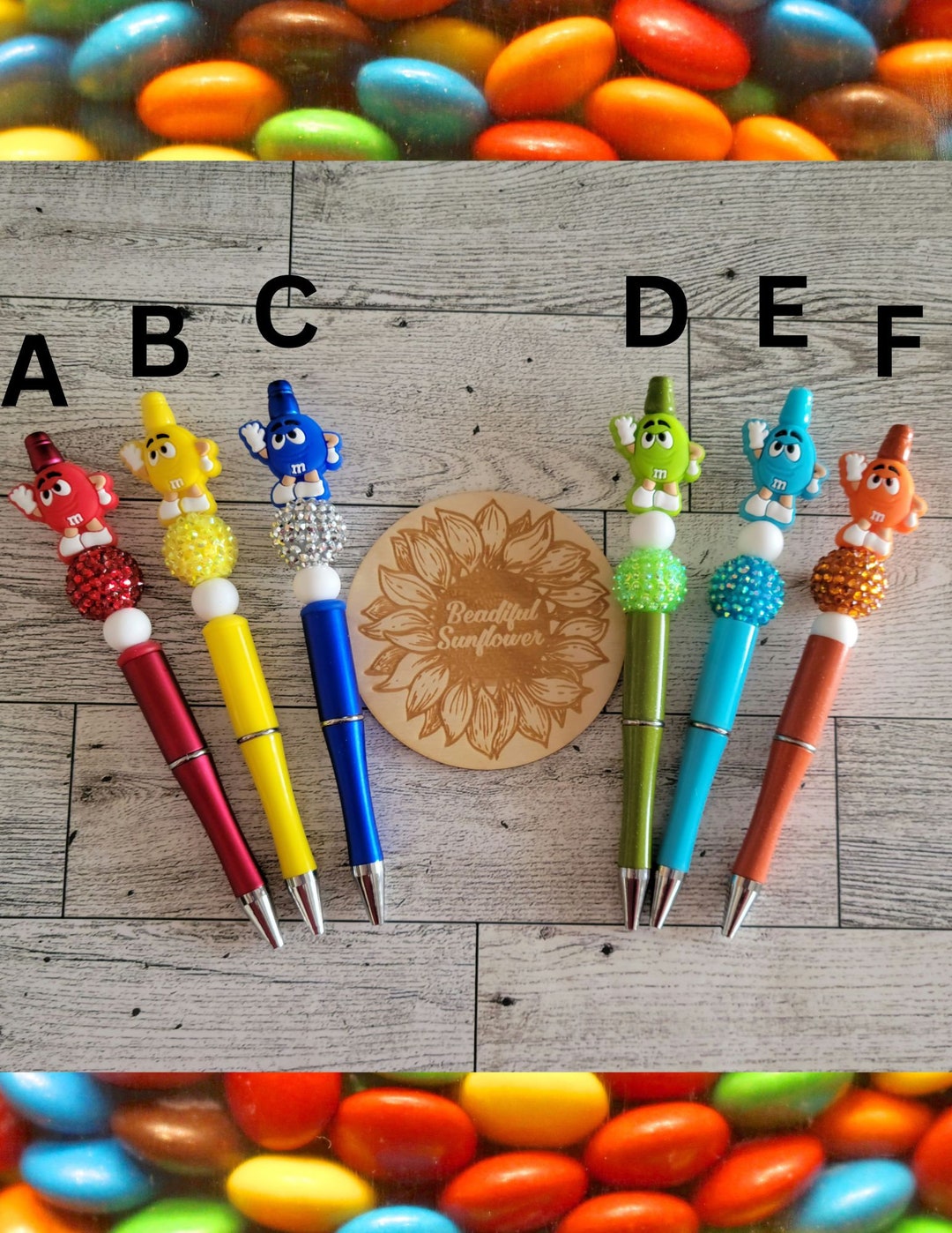 Chocolate Pen, M & M Chocolate Candy, Beaded Pen, Teacher Gift, Gifts ...