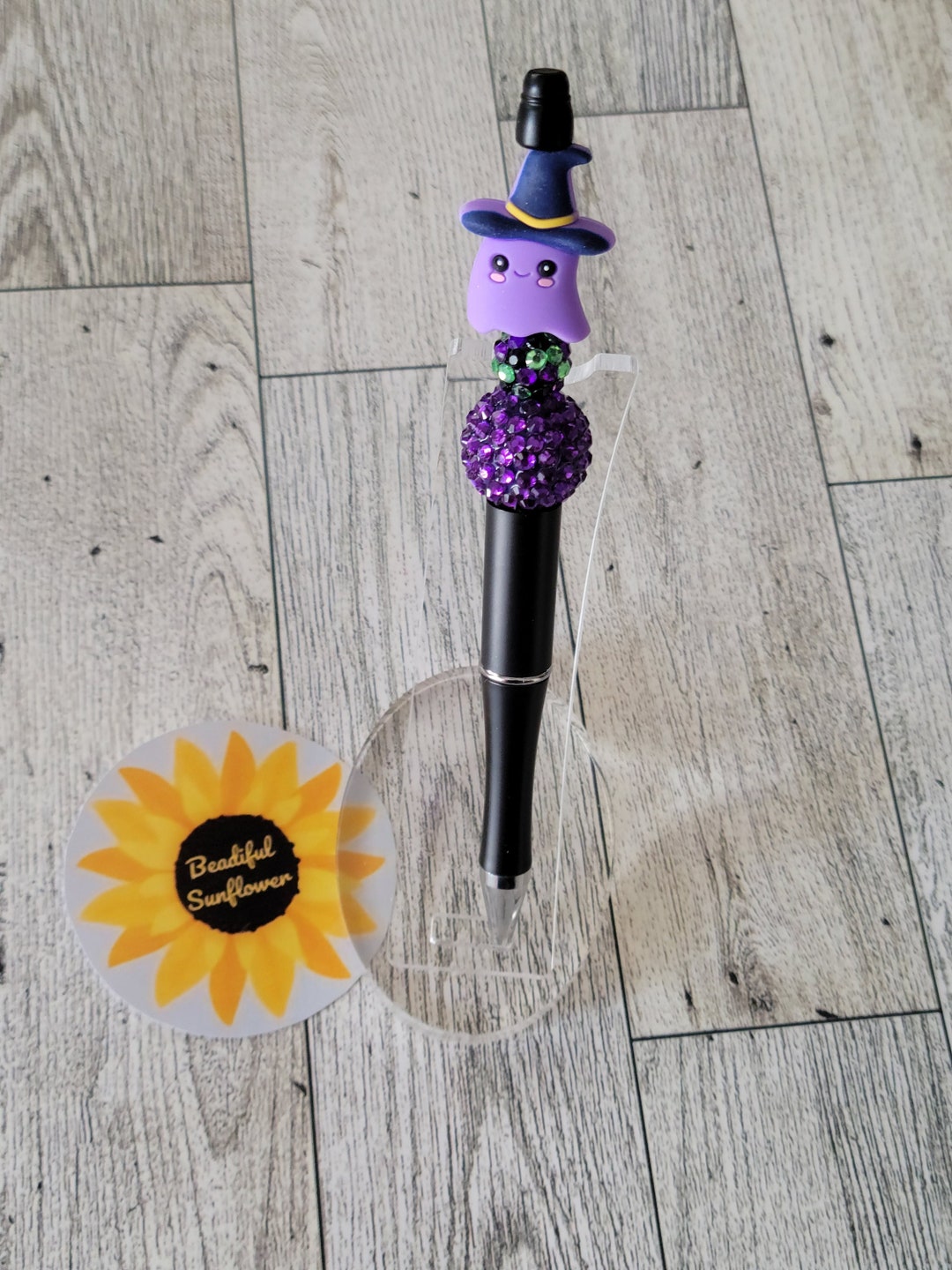 Purple Ghost Pen, Cute Ghost Pen, Ghost Beaded Pen, Halloween Pen ...