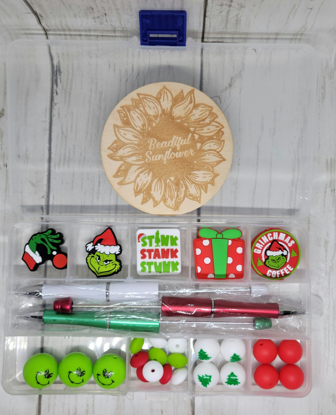 Christmas DIY Bead Kit, Beaded Pen Kits, Holiday Kit, Beaded Pens, Bead ...