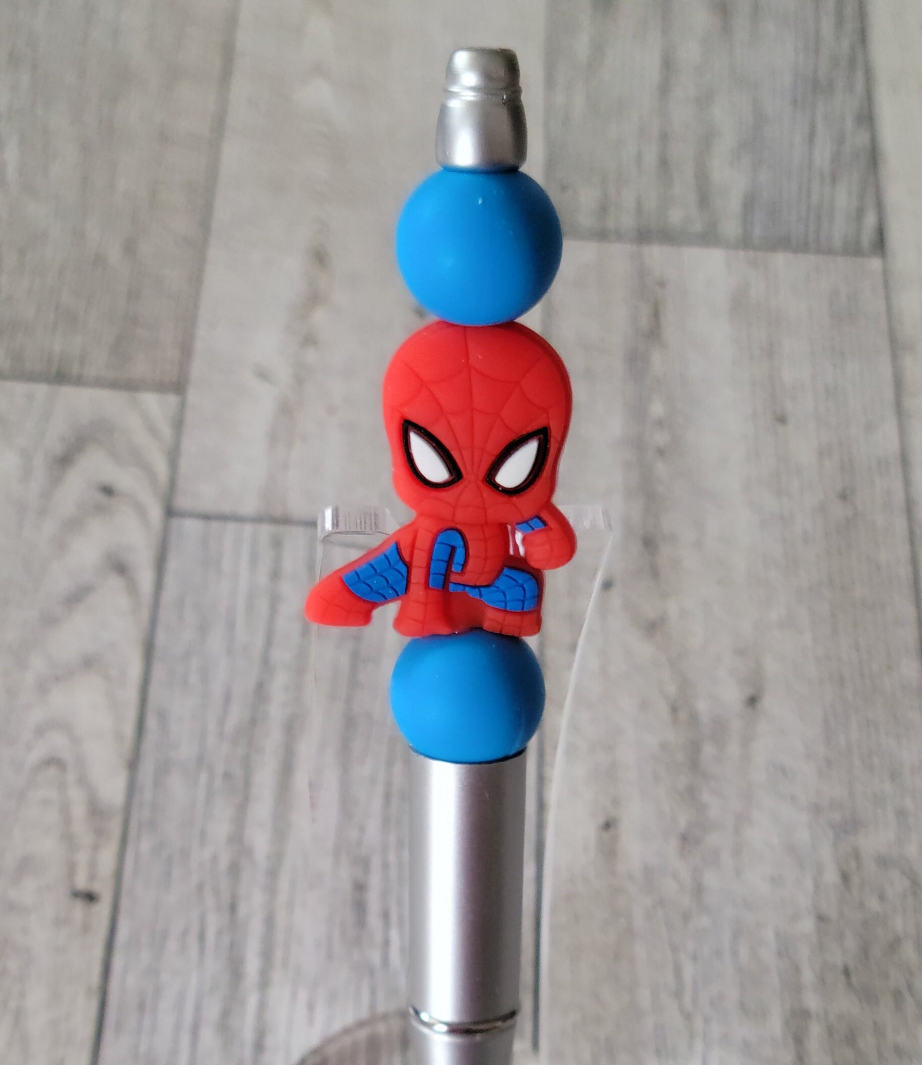 Superhero Pen, Spidey Beaded Pen, Silicone Pen, Gift for Boys ...