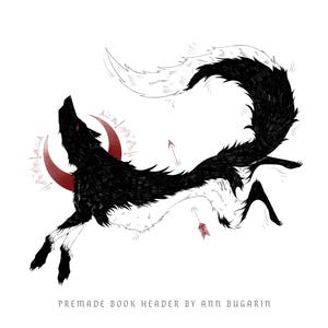 Premade Book Header Design - Personalized Book - Illustrated - Premade ...