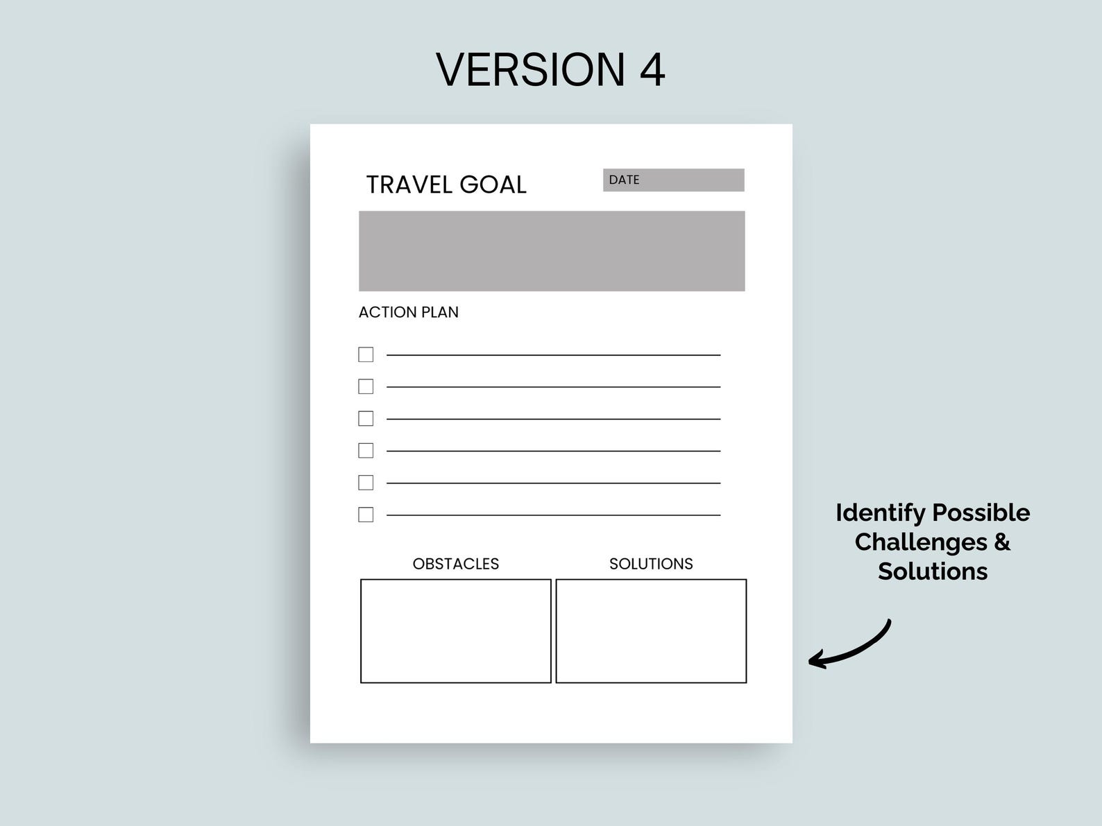 Travel Goals Printable | Travel Goal Setting Tracker | Minimalist ...