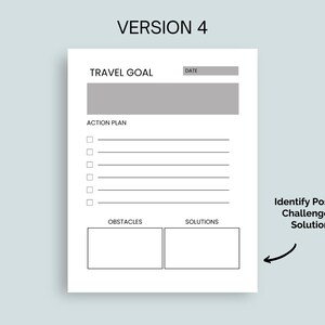 Travel Goals Printable | Travel Goal Setting Tracker | Minimalist ...