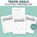 Travel Goals Printable | Travel Goal Setting Tracker | Minimalist ...