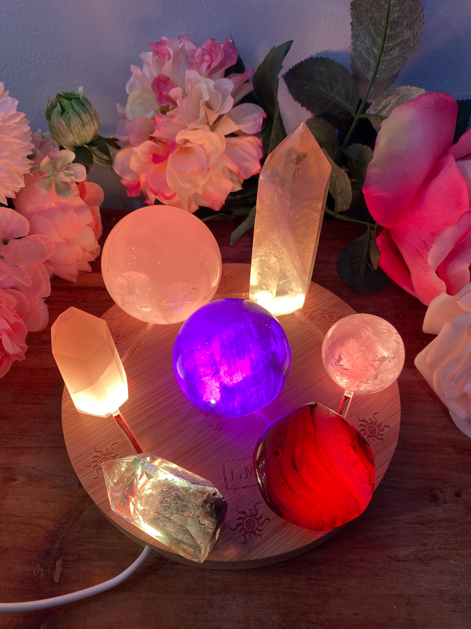 7 LED Colour Light Display Stand - Etsy Australia