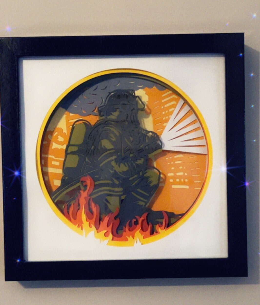 Fireman Shadow Box - Etsy