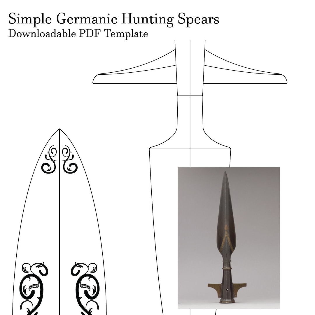 Simple Hunting Spear PDF Basic Germanic Hunting Spears PDF Template Spear Prop - Etsy
