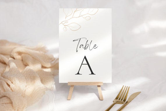 Printable Wedding Table Letters A-Z Watercolor Table Numbers - Etsy