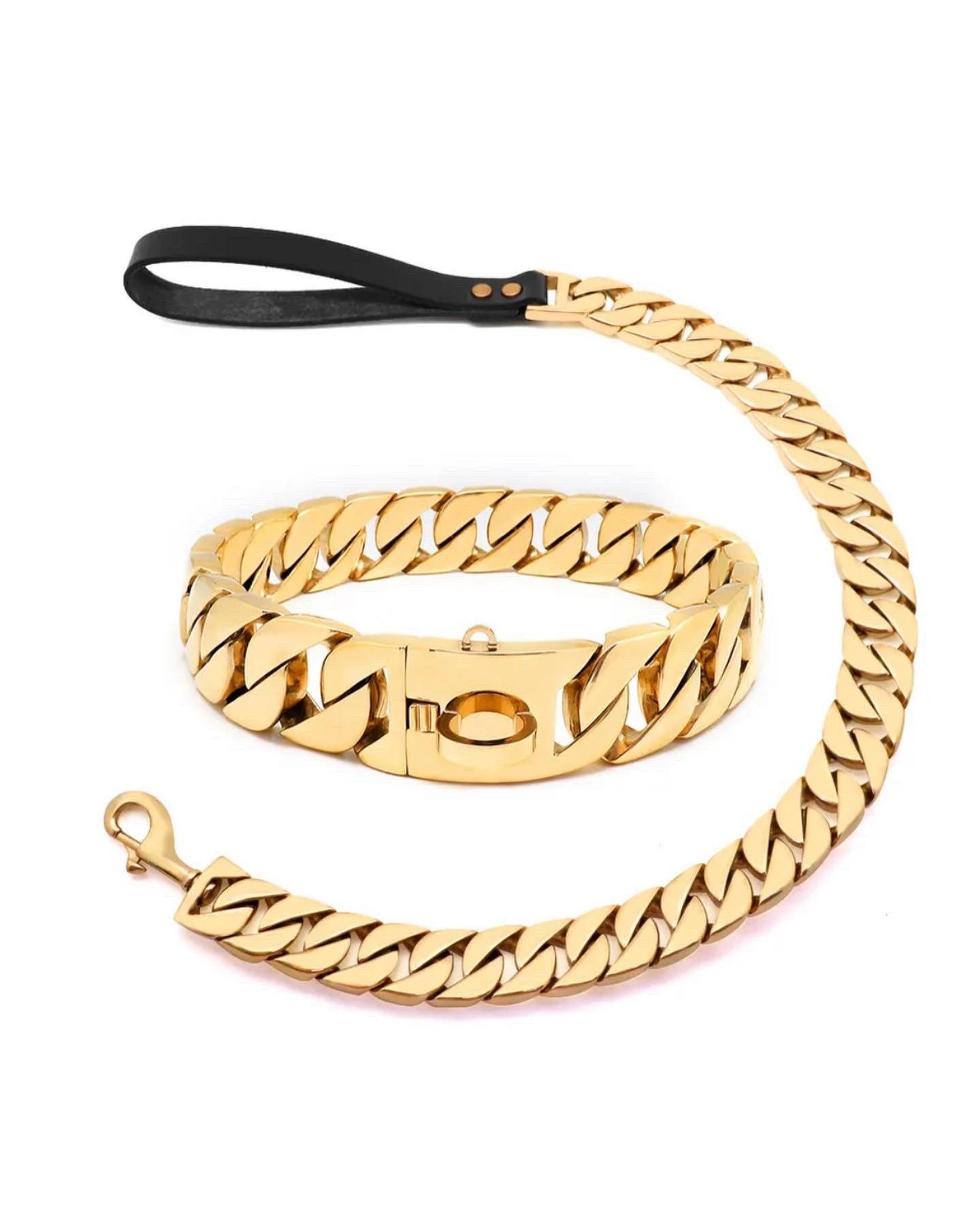 32MM Cuban Link Gold Chain Leash Heavy Duty - Etsy