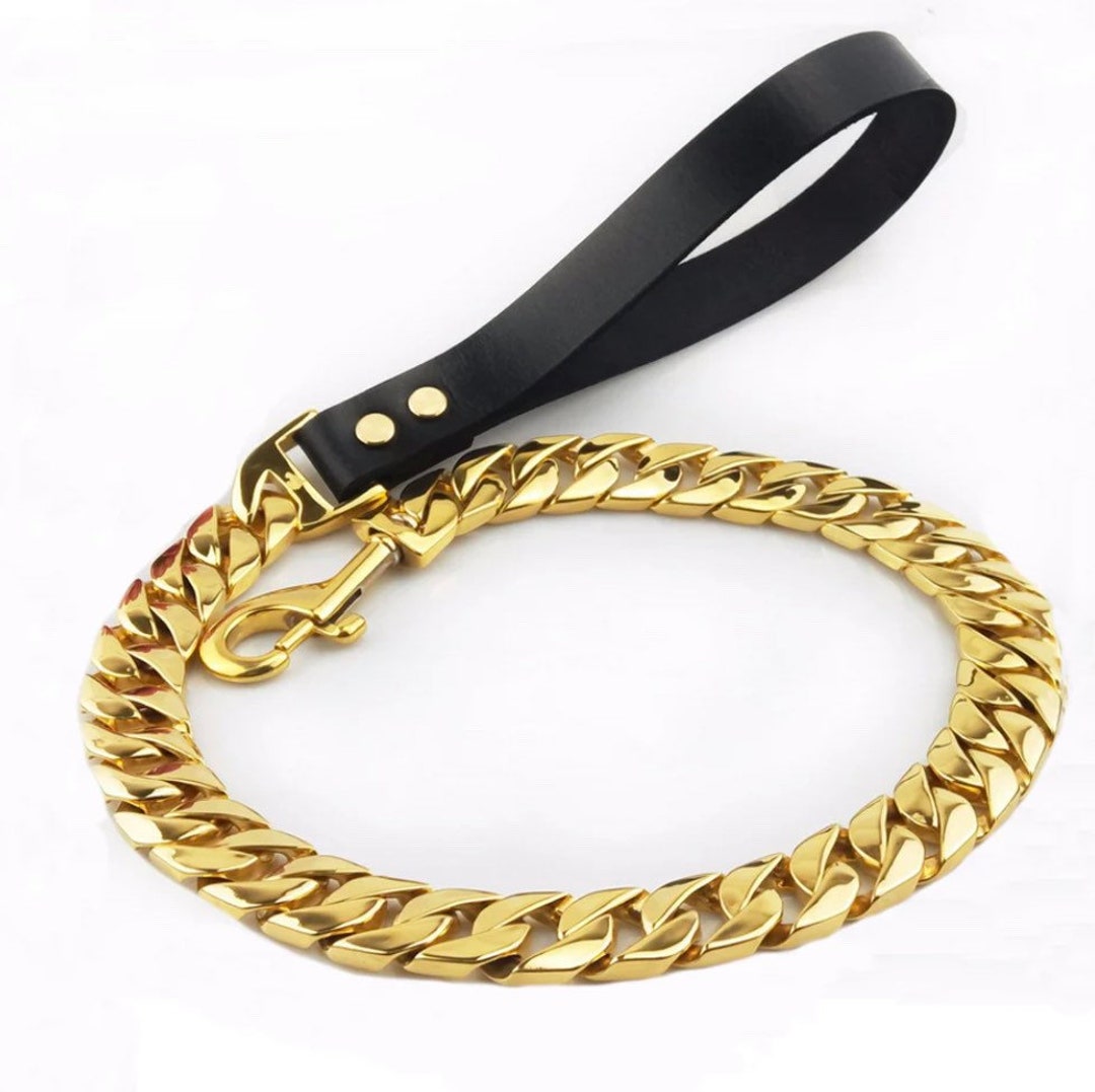 32MM Cuban Link Gold Chain Leash Heavy Duty - Etsy