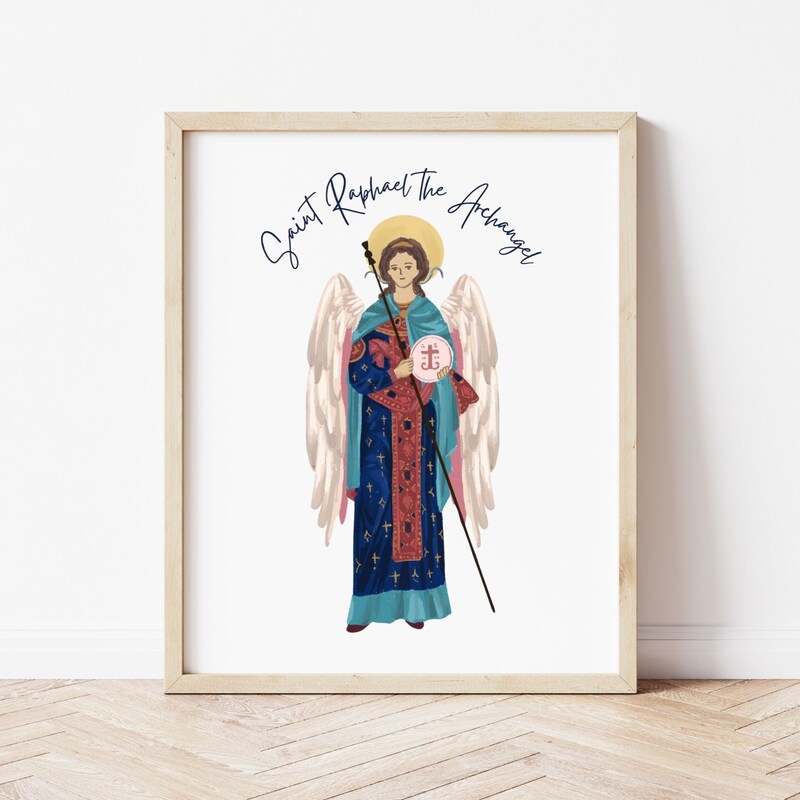 Saint Raphael Svg - Etsy