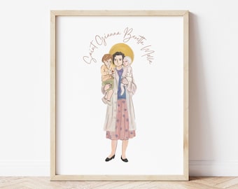 Saint Gianna Beretta Molla | Catholic Saint Art Print - Etsy