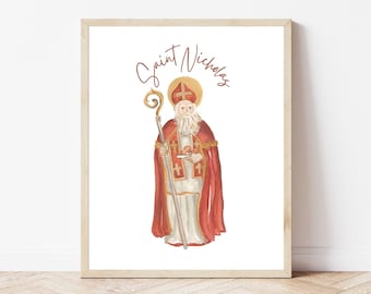 St Nicholas Quote Printable Wall Art Mimic God's Giving Christmas ...