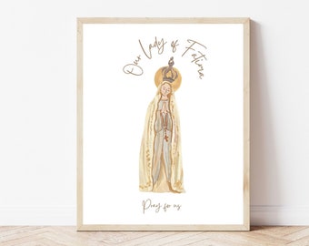 FEAST DAY Our Lady of FATIMA Catholic Saint Art Print - Etsy