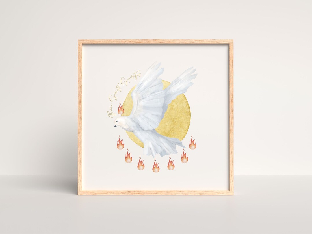 Come Holy Spirit Pentecost Print Catholic Wall Art Decor DIGITAL ...