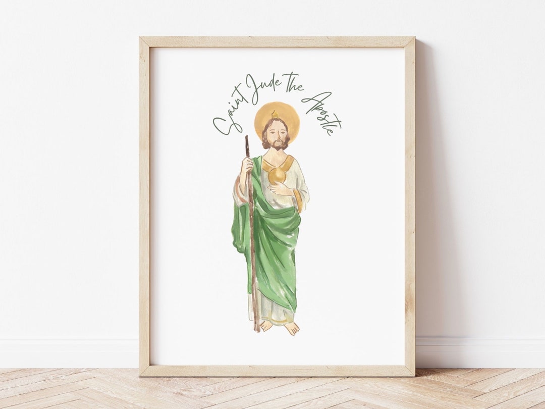 Saint Jude the Apostle Print Wall Art Catholic - Etsy