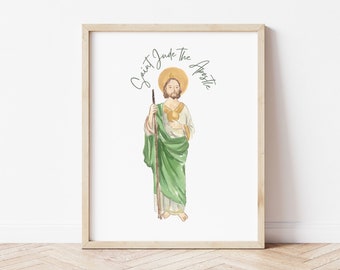 Saint Jude the Apostle | Catholic Saint Art Print - Etsy