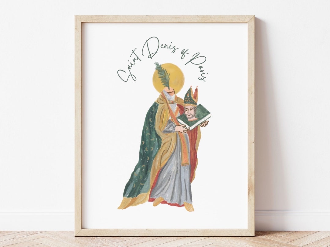 Saint Denis of Paris Print Wall Art Catholic - Etsy