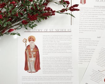 Saint Nicholas Day Activity Printable Download Catholic Orthodox ...