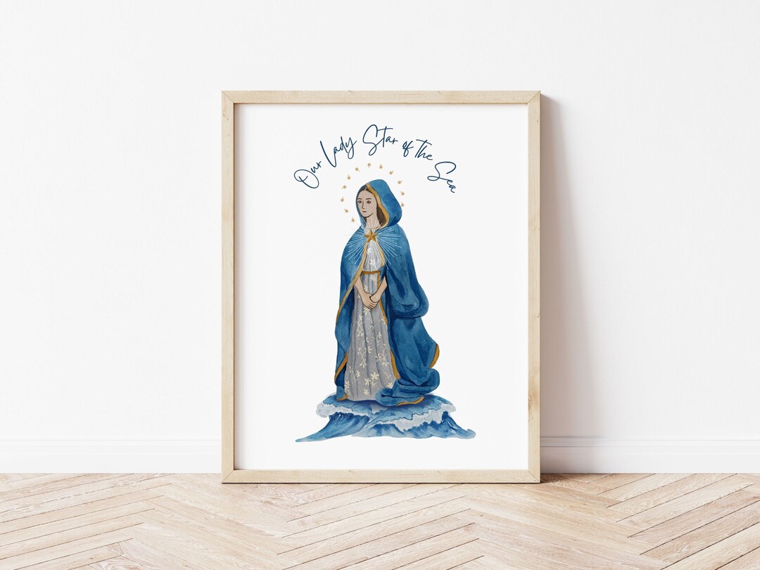 Our Lady Star of the Sea Stella Maris Print Catholic Wall Art DIGITAL ...