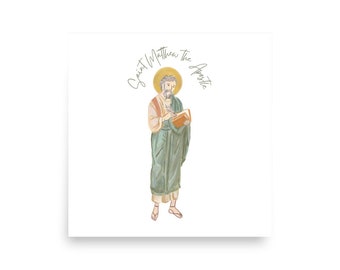Saint Matthew the Apostle Printable Wall Art, Catholic Poster Print ...