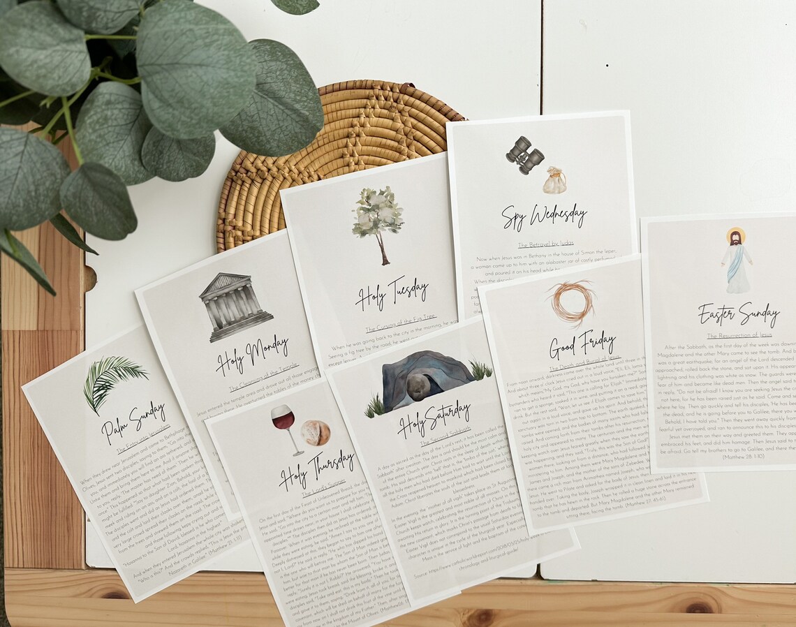 Holy Week Cards Easter Cards Catholic - Etsy