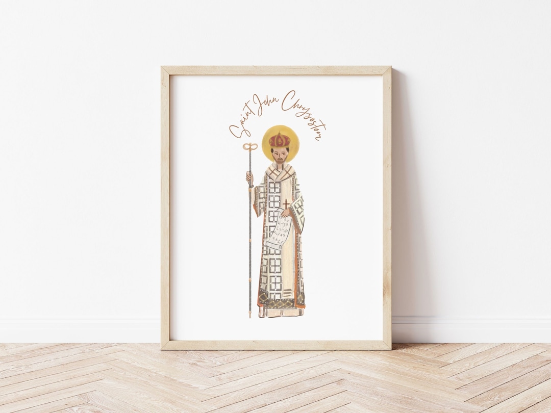 Saint John Chrysostom Print Catholic Wall Art DIGITAL DOWNLOAD - Etsy