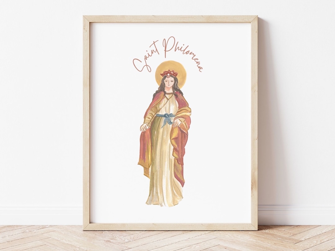 Saint Philomena Print Wall Art Catholic - Etsy