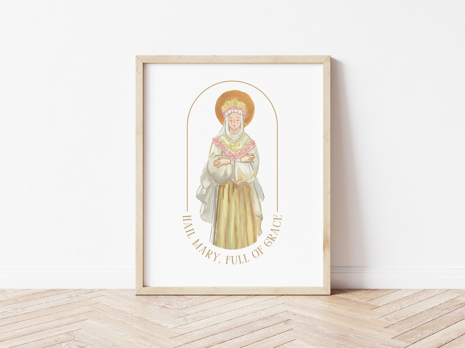 Hail Mary Full of Grace Print Catholic Wall Art DIGITAL DOWNLOAD - Etsy