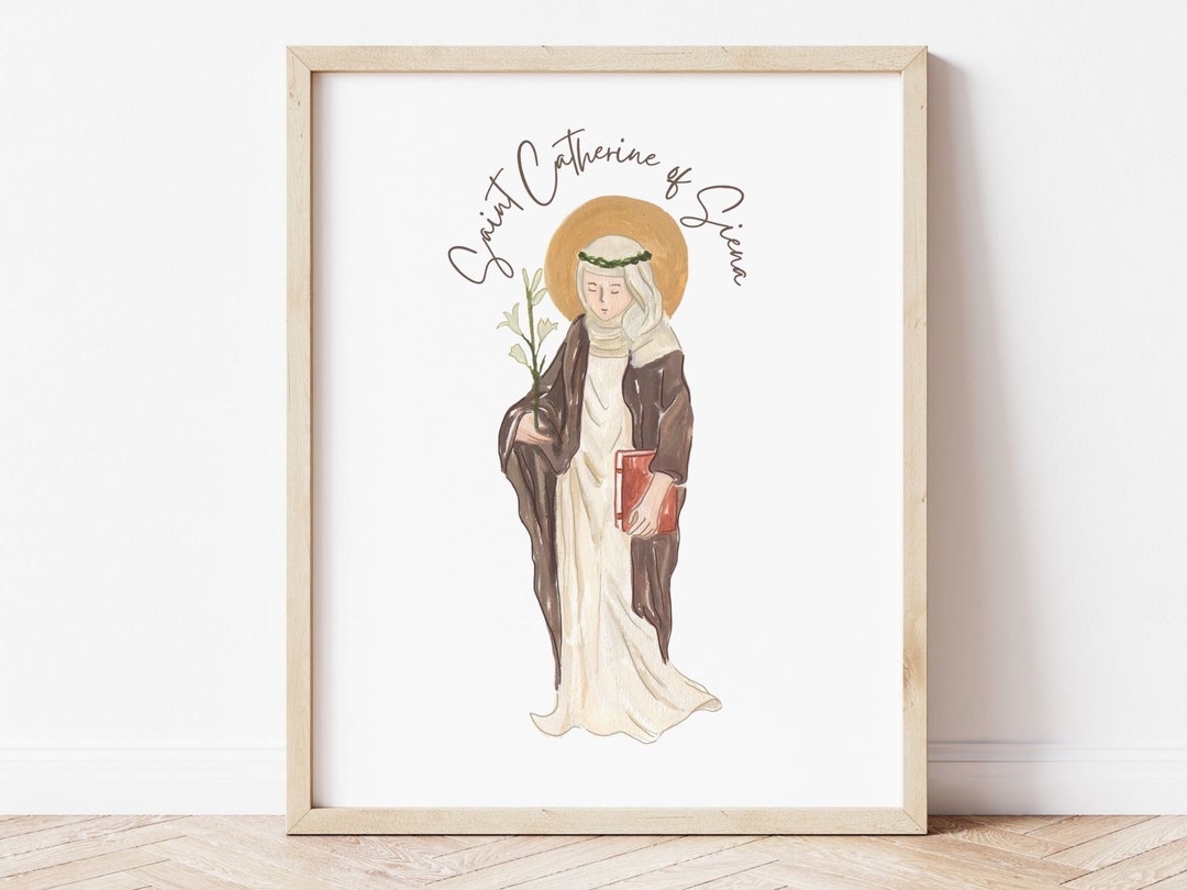 Saint Catherine of Siena Print Wall Art Catholic - Etsy