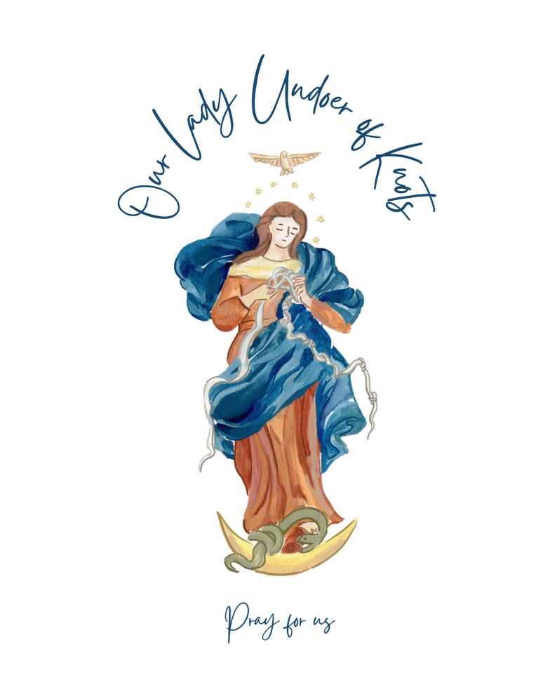 Our Lady Undoer of Knots Print Catholic Wall Art Decor - Etsy