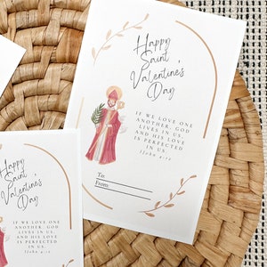 Saint Valentines Day Cards Printable Digital Download Catholic ...