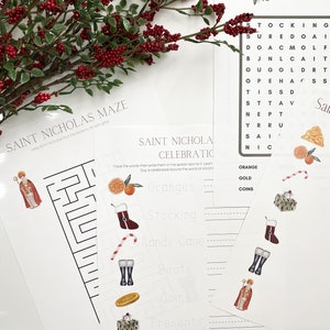 Saint Nicholas Day Activity Printable Download Catholic Orthodox ...