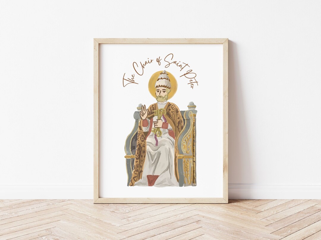 Chair of Saint Peter Print Catholic Wall Art DIGITAL DOWNLOAD - Etsy