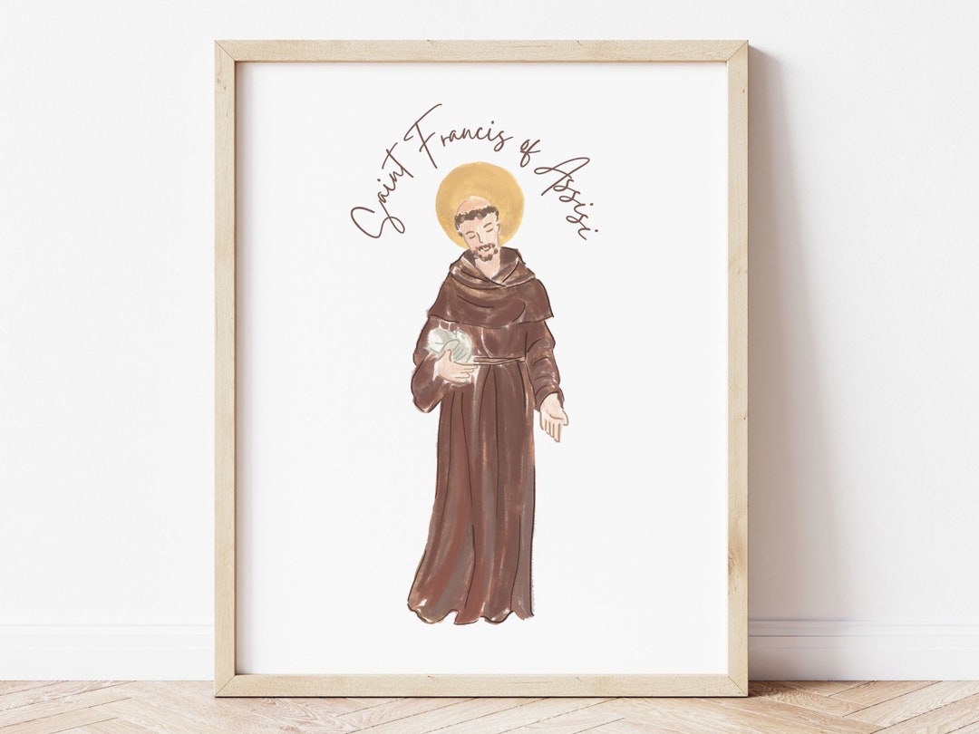 Saint Francis of Assisi Print Wall Art Catholic - Etsy