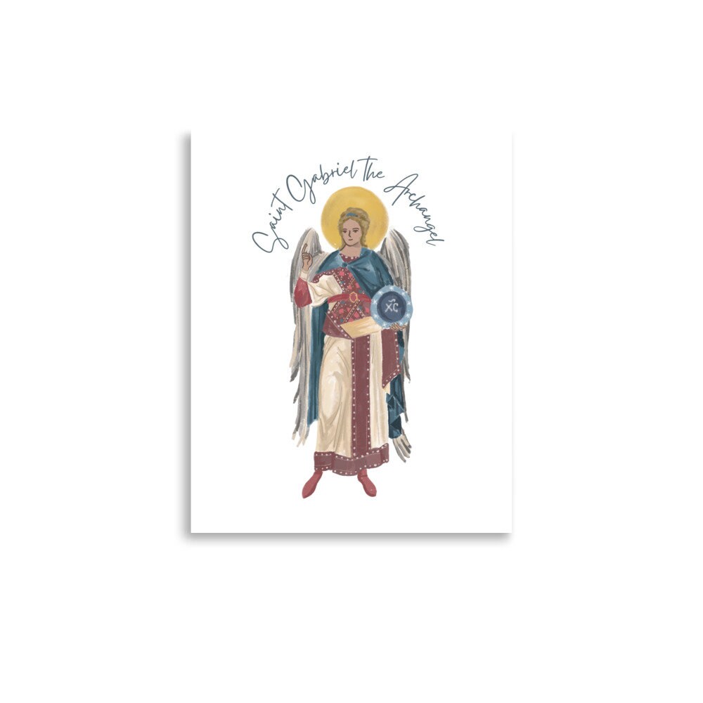 Saint Gabriel the Archangel Print Wall Art Catholic - Etsy