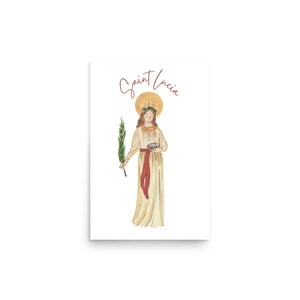 Saint Lucia Lucy Print Wall Art Catholic - Etsy