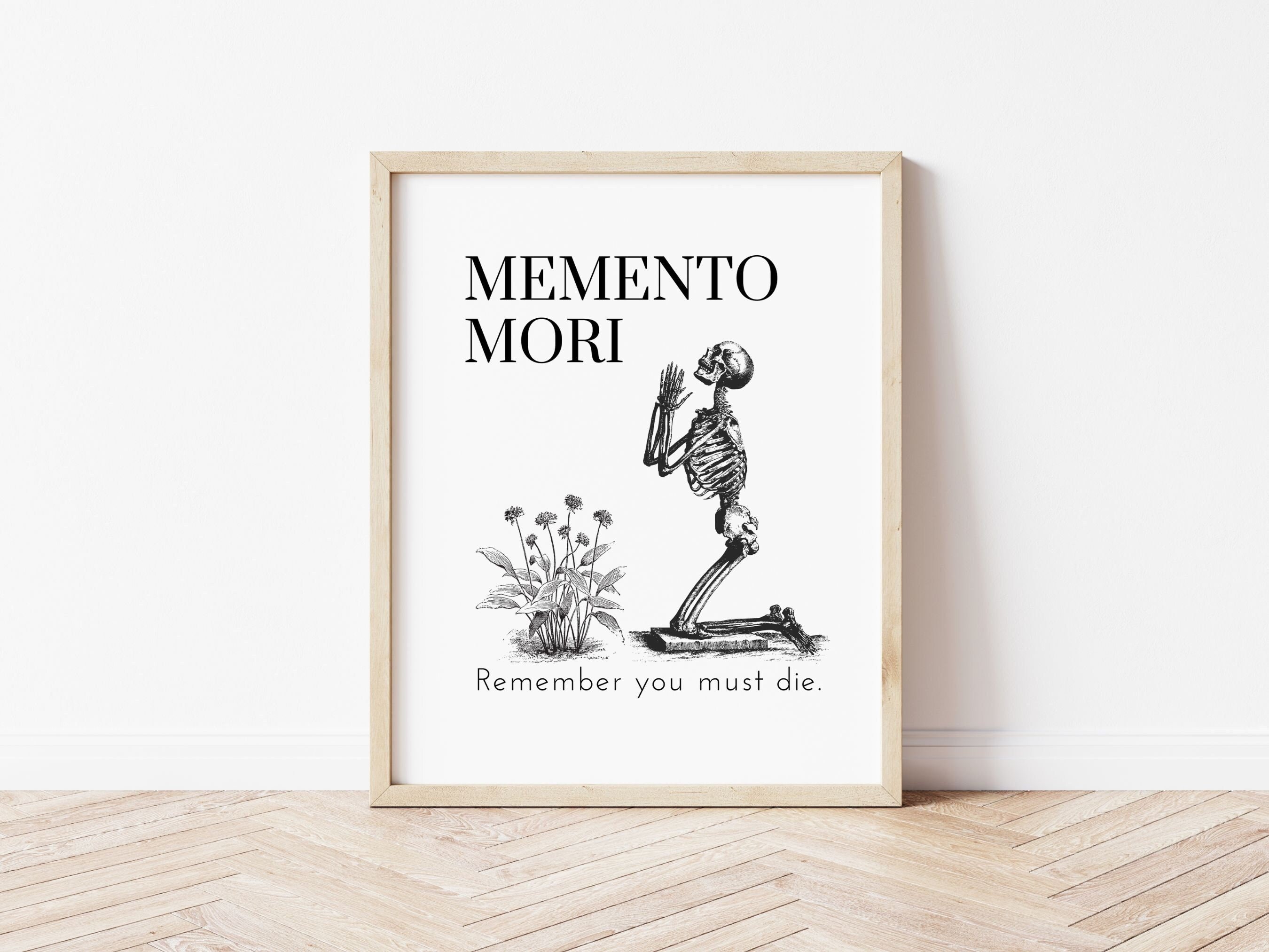 Memento Mori Print Catholic Wall Art Halloween All Souls All Saints ...
