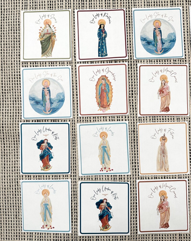 Marian Memory Game Catholic Kids Activities Mary Matching - Etsy