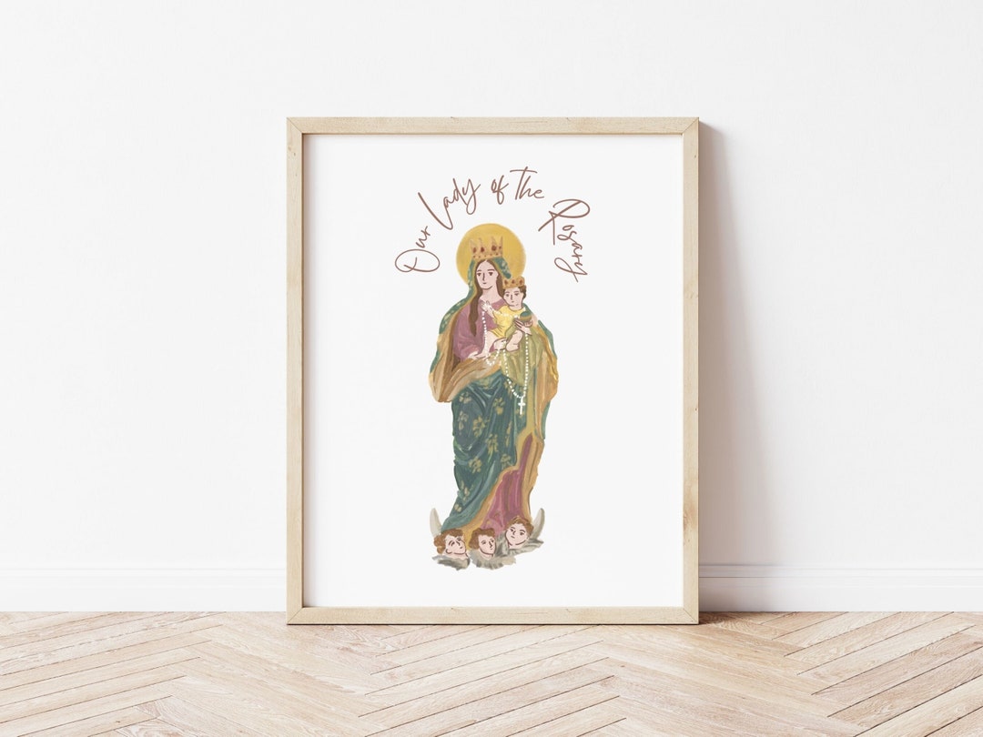 Our Lady of the Rosary Print Wall Art Poster - Etsy
