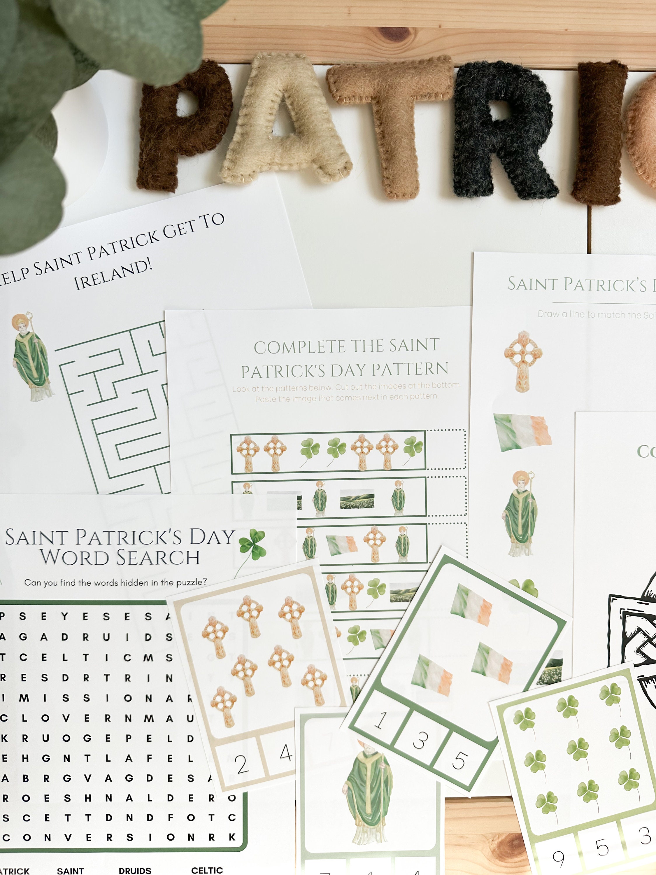 Saint Patricks Day Kids Activity Pack Catholic Printable Download - Etsy