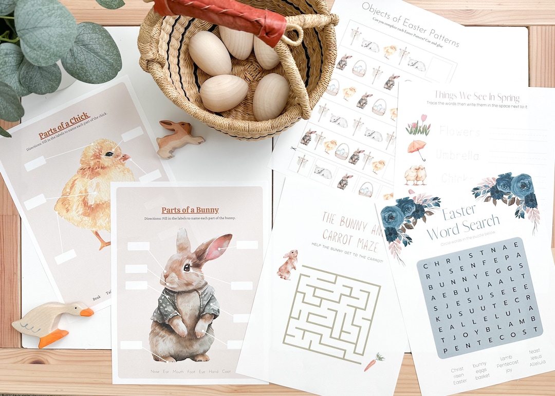 Kids Easter Activity Pack Eastertide Catholic Unit Study Printable ...