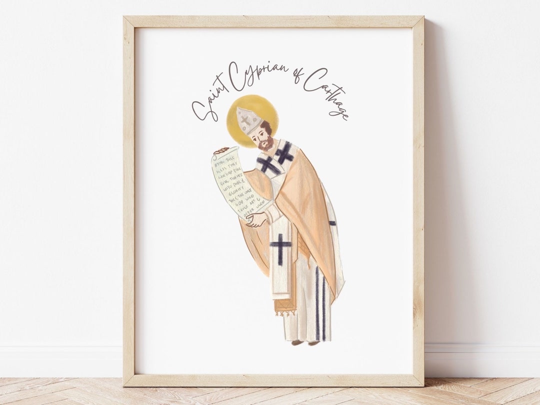 Saint Cyprian of Carthage Print Wall Art Catholic - Etsy